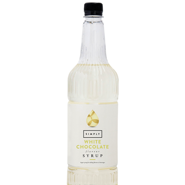 Simply Syrups White Chocolate Syrup 1 Litre Bottle – Coffee 1652